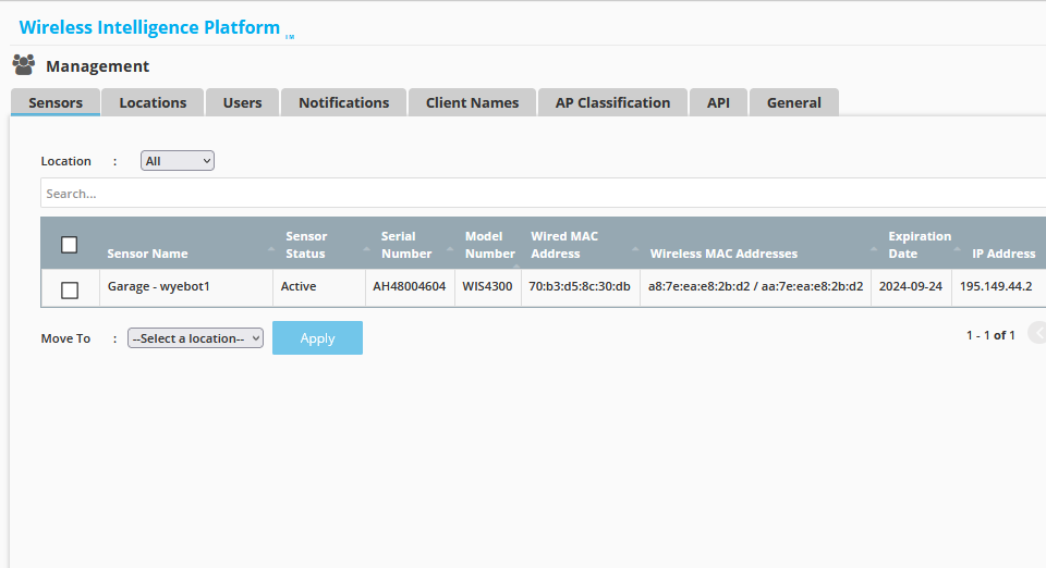 How to Assign a Fixed IP Address to a Sensor | Wyebot Docs