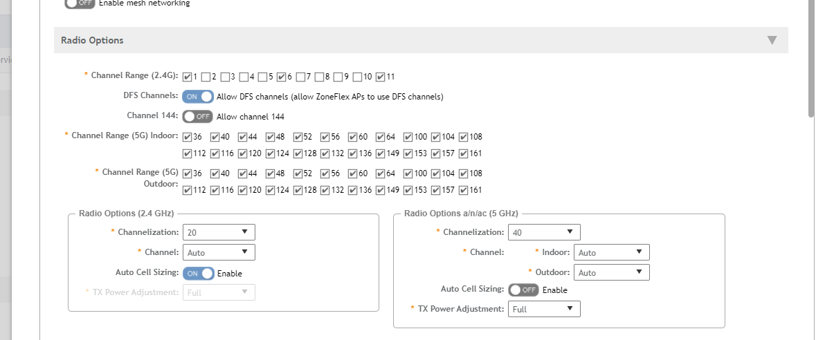 Adjusting Radio Settings on Ruckus WLAN Controllers | Wyebot Docs