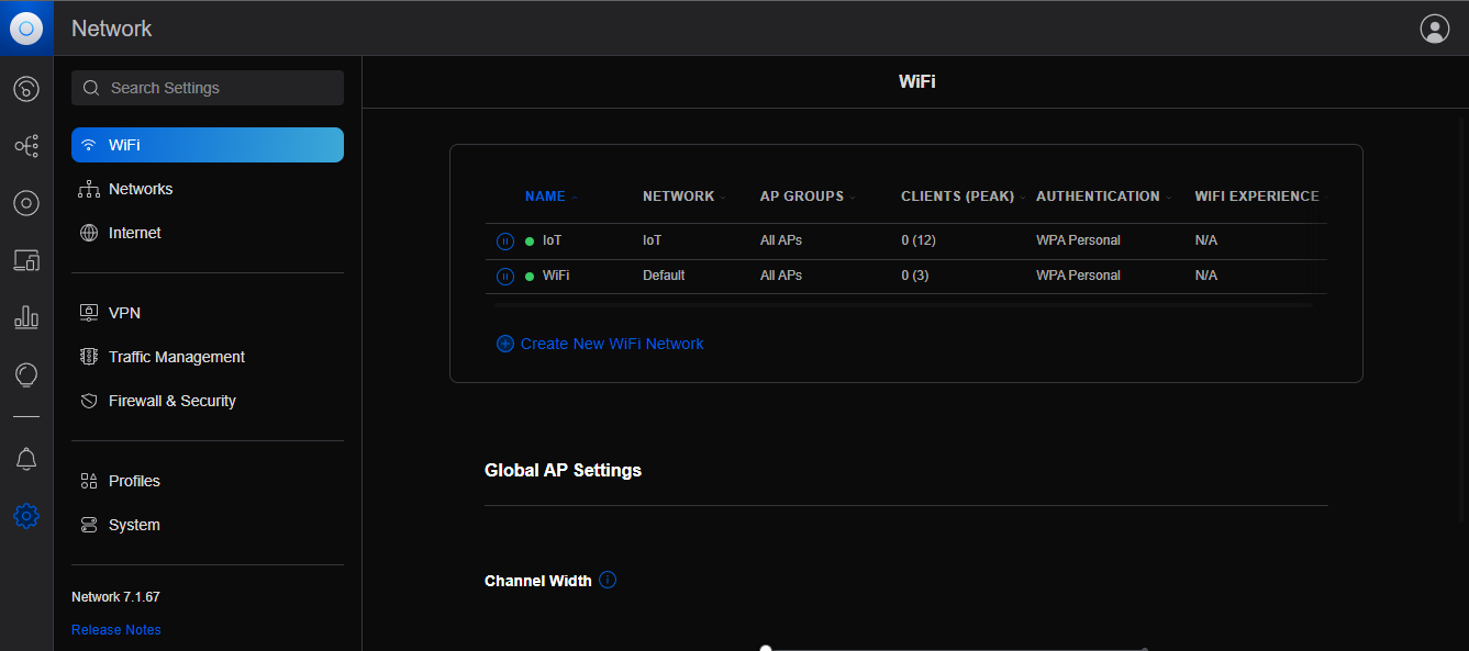 Adjusting Channel Width on UniFi Controller | Wyebot Docs