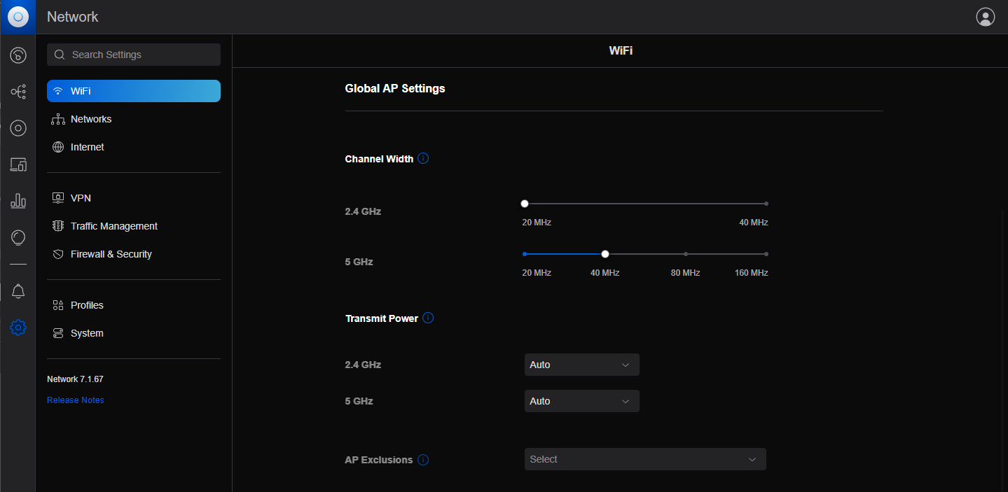 Adjusting Channel Width on UniFi Controller | Wyebot Docs