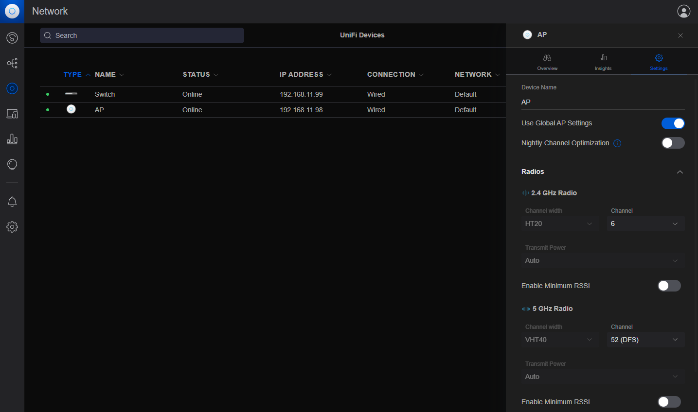 Enabling Static and DFS Channels on UniFi Controller | Wyebot Docs